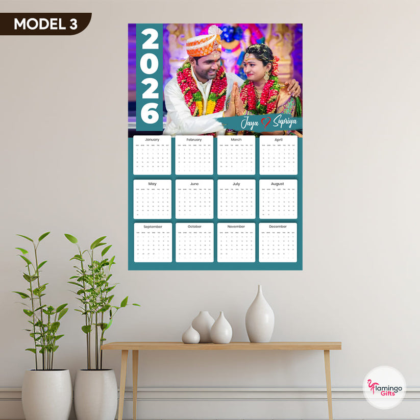 Customized 2026 Photo Calendar – Flamingo Gifts